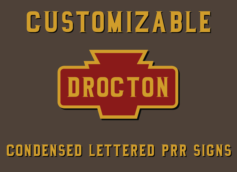 Pennsylvania Railroad Wood Keystone Station Sign 1/2 Scale. Customizab ...